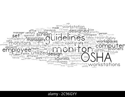 Ergonomics word cloud concept Stock Photo - Alamy