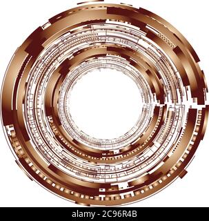 abstract technology circle on white background Stock Photo - Alamy