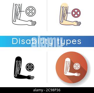 Muscular dystrophy black glyph icon. Chronic genetic disorder. Tissue ...