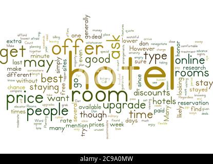 Hotel room word cloud concept Stock Photo - Alamy