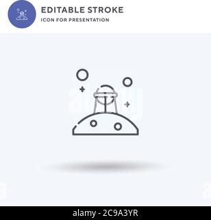 Moon Landing icon vector, filled flat sign, solid pictogram isolated on ...