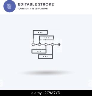 Timeline icon vector, filled flat sign, solid pictogram isolated on ...