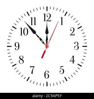 Wall clock on a white background. Vector illustration Stock Vector ...