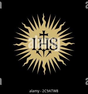 Christian symbols. Illustration of the Jesuit Order. The Society of ...