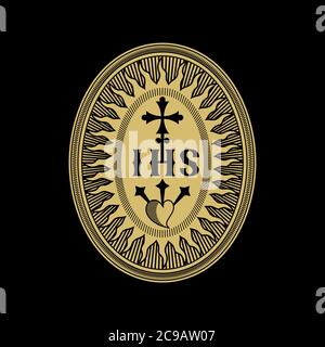 Christian symbols. Illustration of the Jesuit Order. The Society of ...
