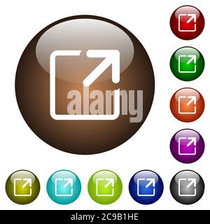 Set of color Maximize window glass sphere buttons with shadows Stock Vector Image & Art - Alamy
