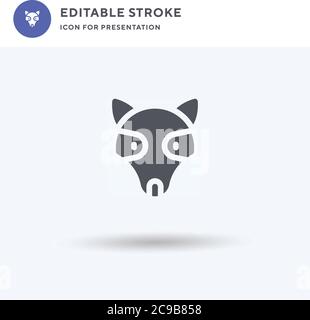 Opossum icon vector, filled flat sign, solid pictogram isolated on ...