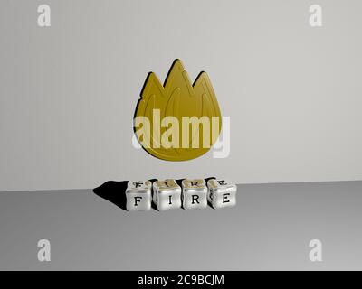 Abstract representation of fire and smoke. Forest fire, cosmic ...