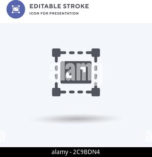 Aspect Ratio icon vector, filled flat sign, solid pictogram isolated on ...