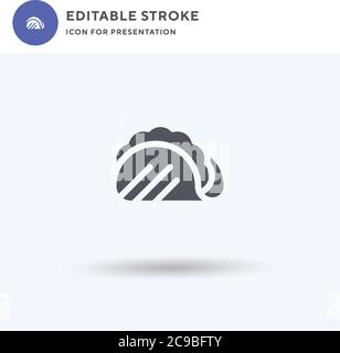 Tacos icon vector, filled flat sign, solid pictogram isolated on white ...