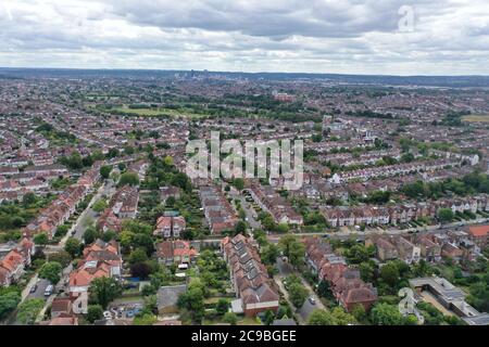 Aerial landscape view of Streatham in south London Stock Photo - Alamy