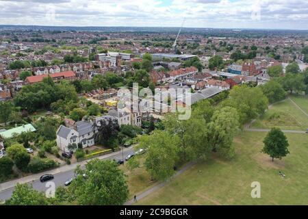 Aerial landscape view of Streatham in south London Stock Photo - Alamy