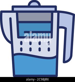 Filter water jug icon. Outline filter water jug vector icon for web ...
