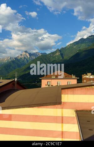 Breno, Brescia, Lombardy, Italy: historic town in the Oglio valley ...