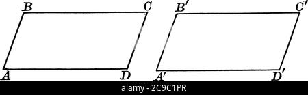 Parallelogram with two pairs of parallel sides and four vertices as ...