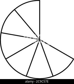 Circle divided into six equal parts, different versions - infographics ...