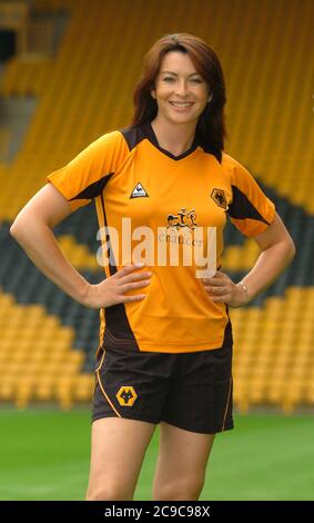 Television presenter Suzi Perry modelling the kit of Wolverhampton ...
