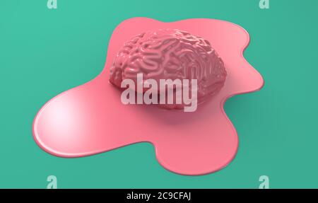 Human brain 3D render Stock Photo - Alamy