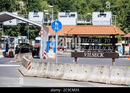 German military barracks in Bavaria photographed before the demolition ...