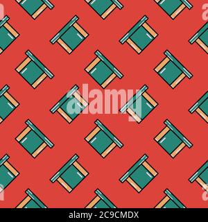 Seamless pattern on a square background - oak leaves - abstraction ...