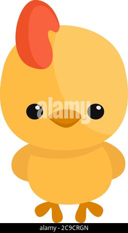 Yellow chick, illustration, vector on white background Stock Vector ...