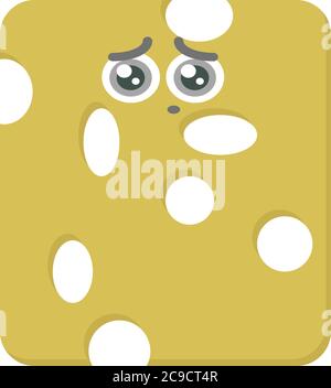 Cartoon cheese mascot. Cute kawaii food characters with different ...