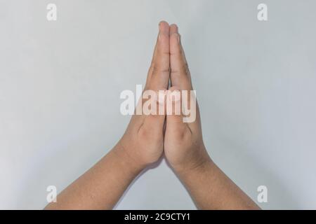 Indian Female hand gestures and signs collection isolated over white ...