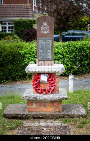 RAF Defford Radar Research Memorial, Defford Village, England Stock ...