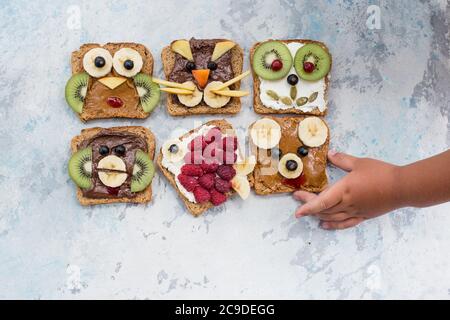 A fish shaped sandwich, healthy kid food Stock Photo - Alamy