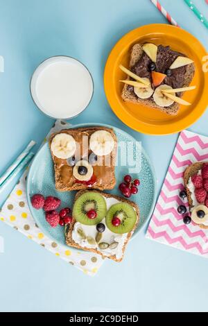 A fish shaped sandwich, healthy kid food Stock Photo - Alamy