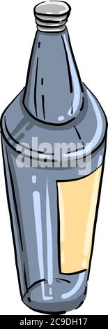 Beer glass bottle and can isolated on white background. Vector ...