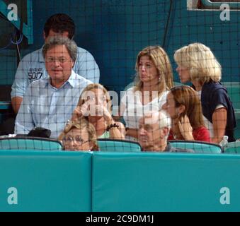 Miami Marlins owner Jeffrey Loria stands a hallway during the VIP ...