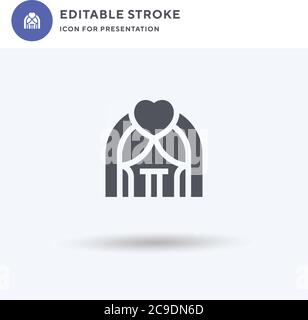 Altar icon vector, filled flat sign, solid pictogram isolated on white ...