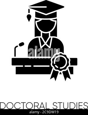 Academic icon, university icon, PhD icon, symbol for higher education ...