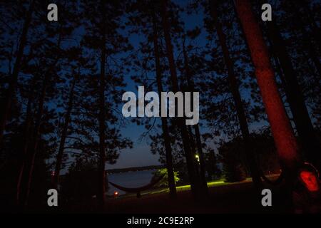 Night Over Elk Lake, Michigan Stock Photo - Alamy