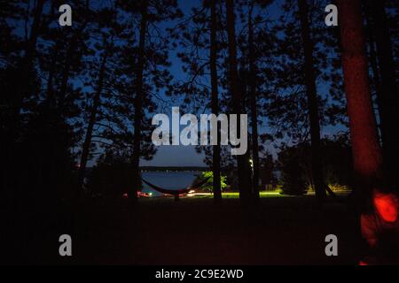 Night Over Elk Lake, Michigan Stock Photo - Alamy