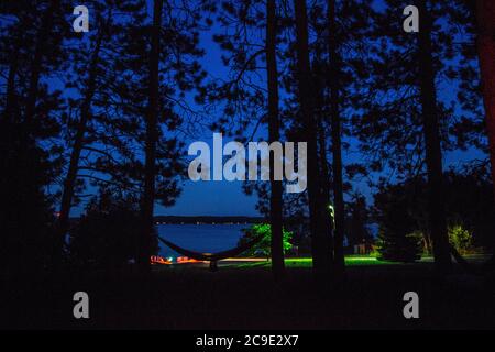 Night Over Elk Lake, Michigan Stock Photo - Alamy