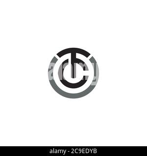 TC logo initials monogram with circular lines, minimalist and clean ...