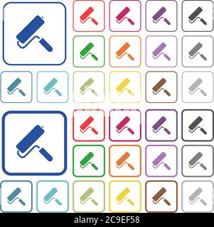 Flat Paint Brush Thin Curved & Long & Short Background High Detail ...