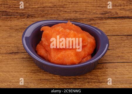 Cod fish roe snack in the bowl Stock Photo - Alamy