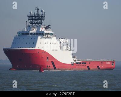 The "Ran" oil rig, owned by Borr Drilling, was built in 2013 in ...