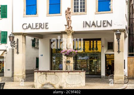 Drinking Water Fountain in Zurich, Switzerland Stock Photo - Alamy