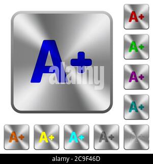 Increase font size engraved style icons on long, rectangular, glossy ...