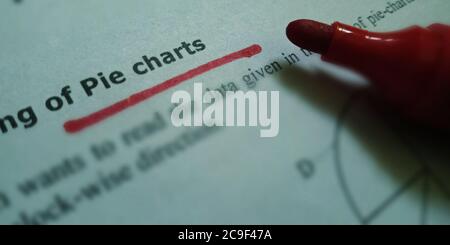 Graph mathematical terminology presented on book text highlighted ...