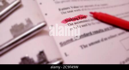 Reasoning mathematical terminology presented on book text highlighted ...