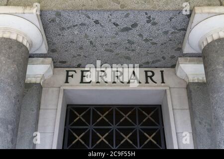 Modena, Italy, monumental tomb of Enzo Ferrari and his family Stock ...