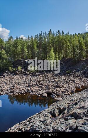 An ancient non-active volcano 2 billion years old. You can see the vent ...