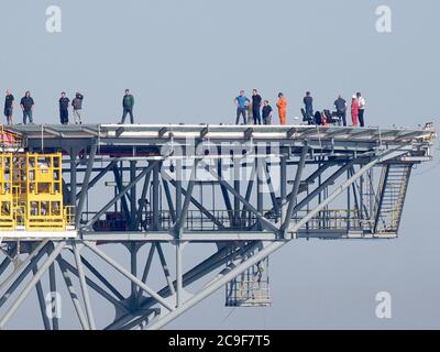The "Ran" oil rig, owned by Borr Drilling, was built in 2013 in ...
