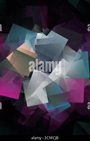 Rounding frame grey and purple block art texture raster image digital ...