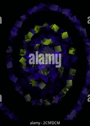 Rounding frame blue and green art texture raster image digital creation ...